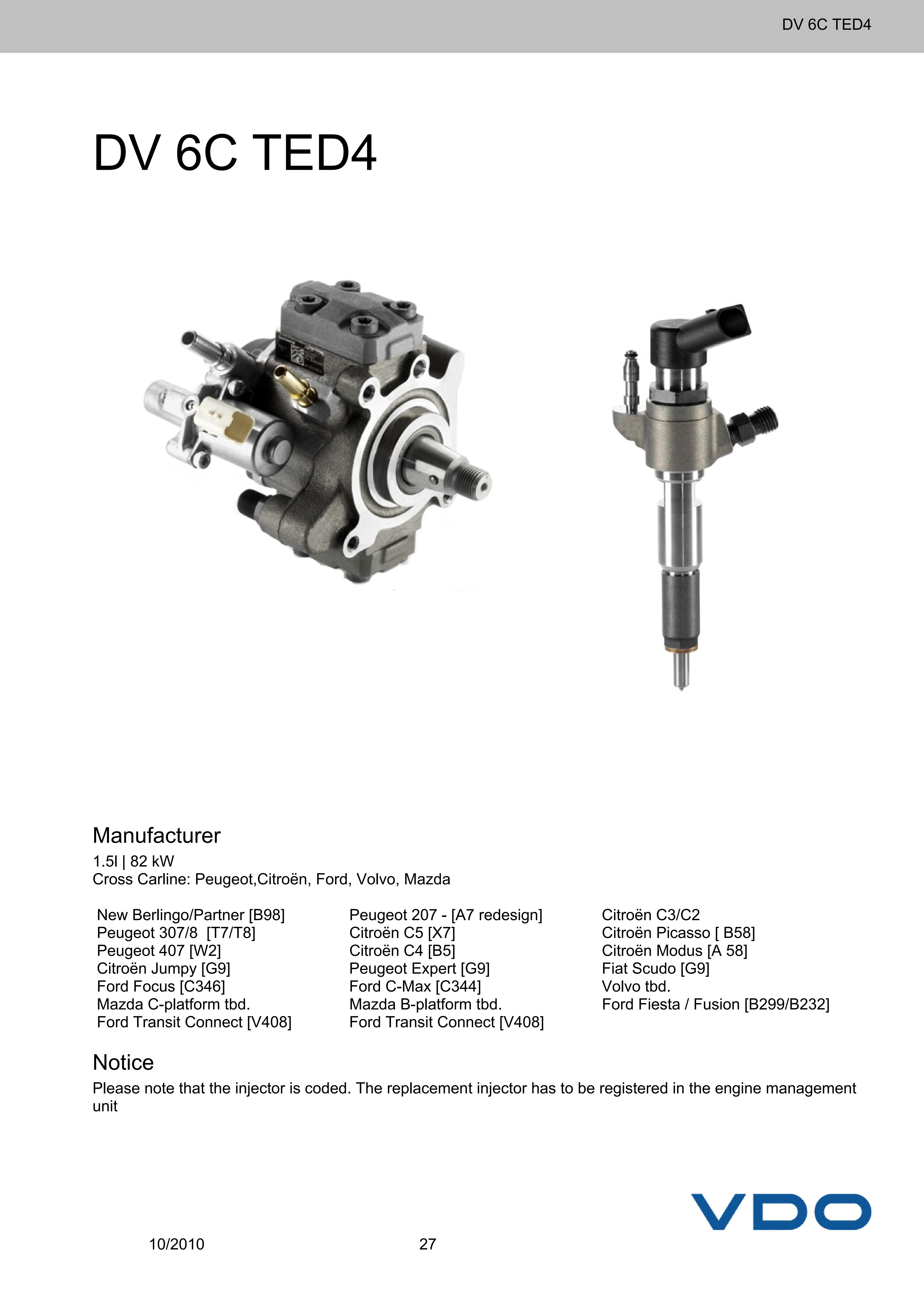 VCV Volume Control Valve A2C8761150080 replace CONTINENTAL/VDO used for ...